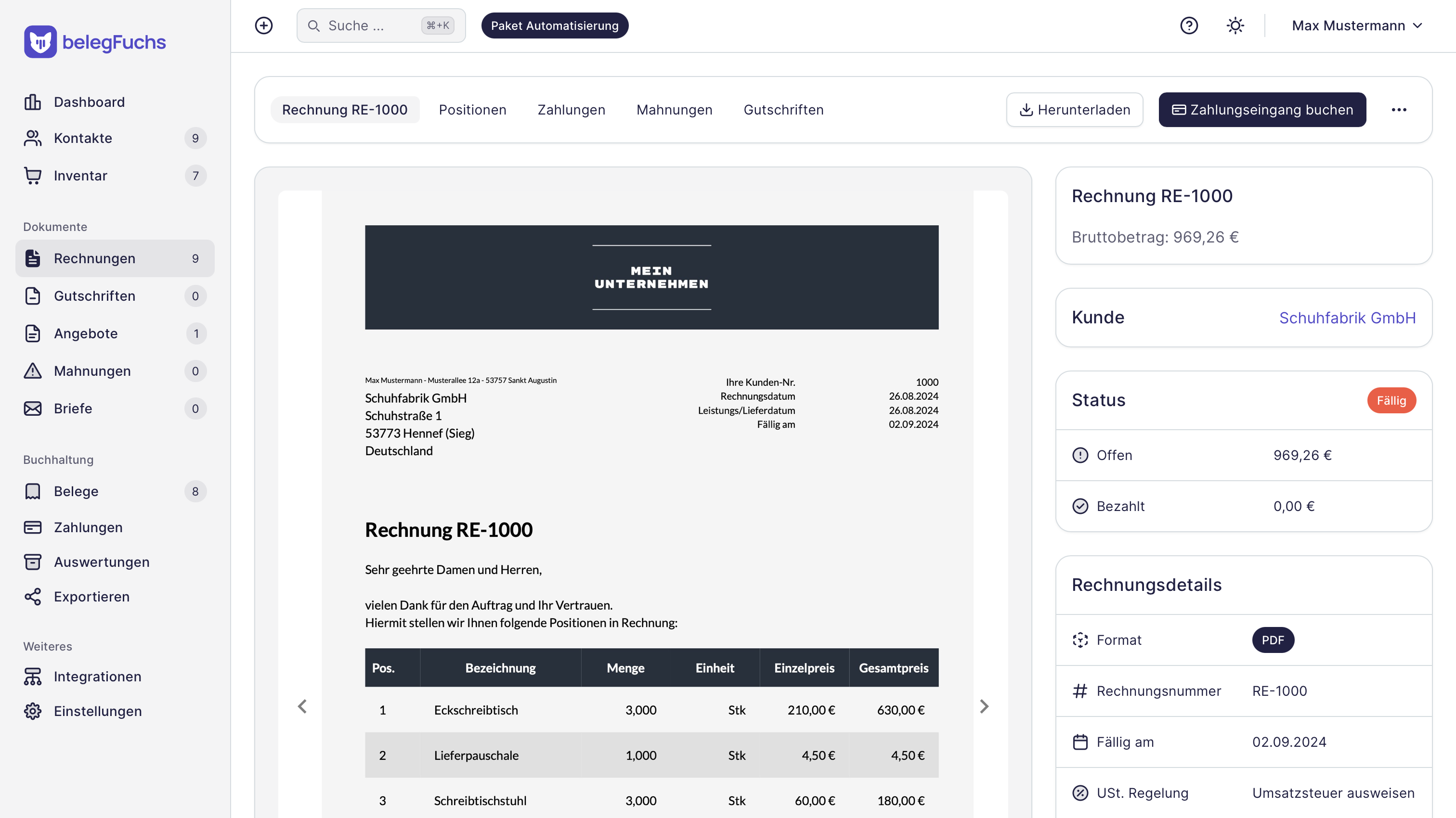 Die E-Rechnung Software - jetzt E-Rechnungen schreiben